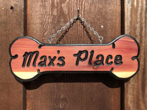 Personalized Dog Bone Sign | Custom Bone Wood Sign for Dogs