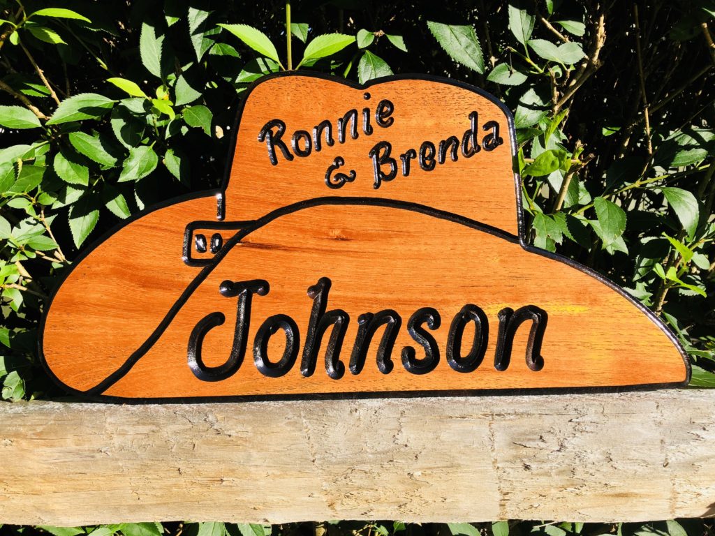 Cowboy Hat Shaped Sign | Personalized for Cowboy, Barn, Farm