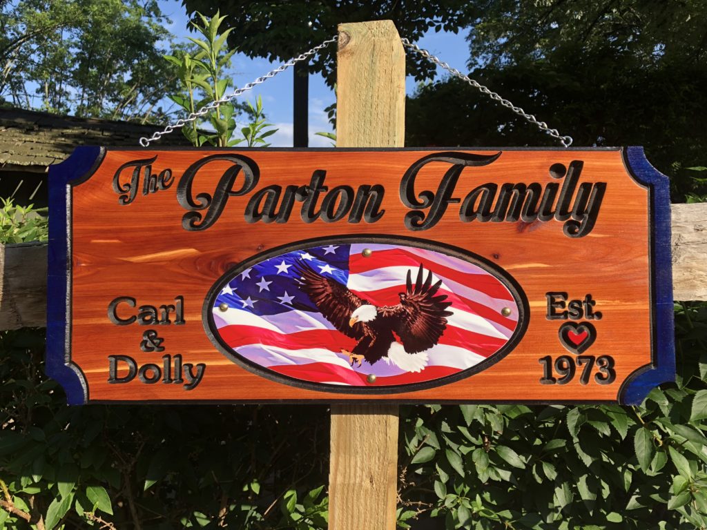 Patriot Signs with American Flag | Patriotic Family Personalized Sign