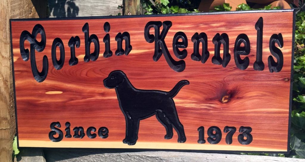 Personalized Wooden Sign with Engraved Dog Gatlinburg TN