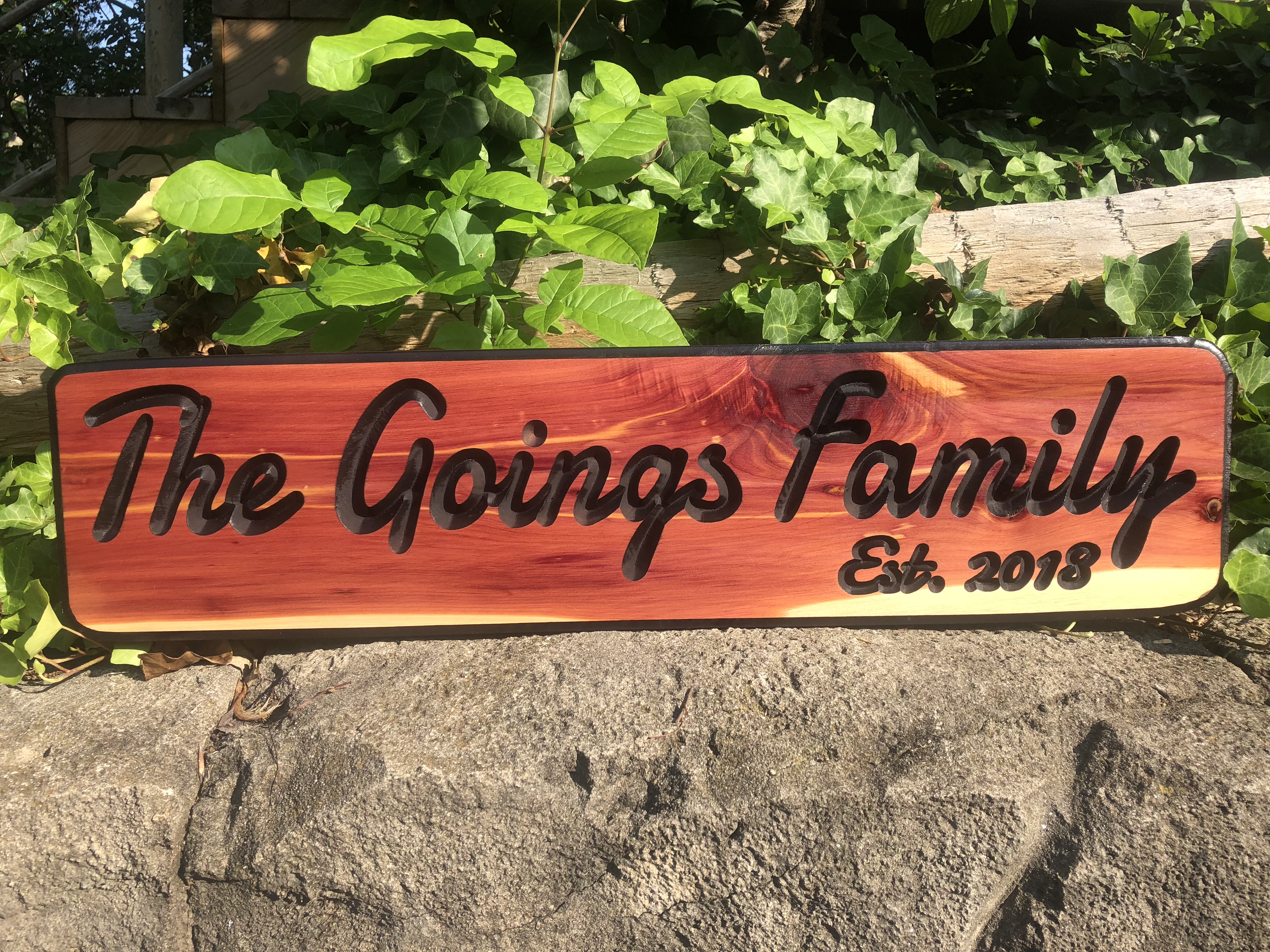 Personalized Family Name Cedar Signs Custom Wooden Home Name Sign Personalized Family Name Cedar Signs Custom Wooden Home Name Sign